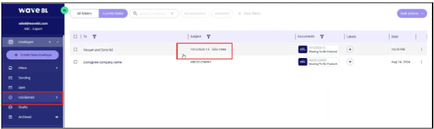 Withdraw or cancel an invitation sent to claim an eBL